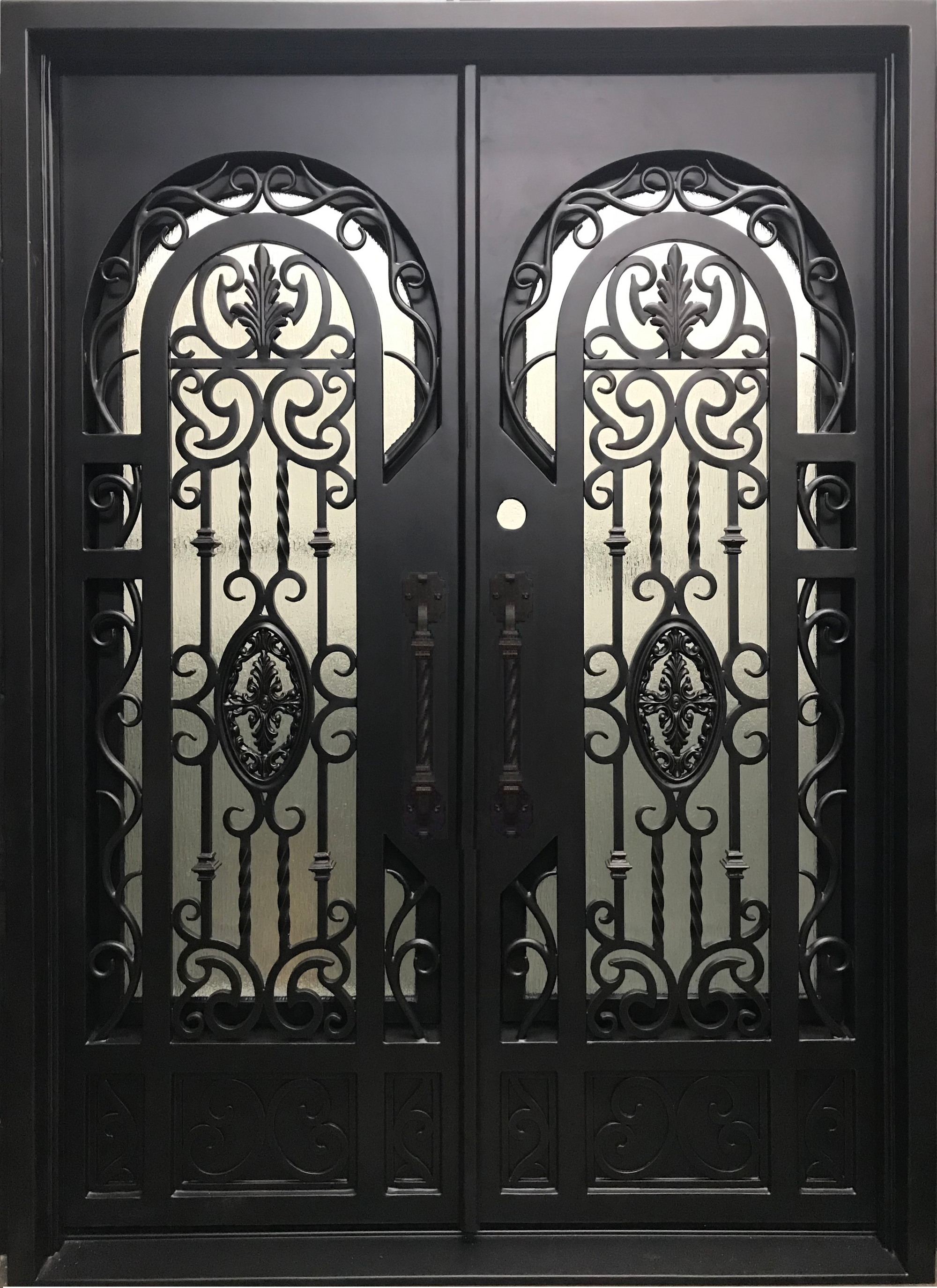 Bergenia Double Panel Iron Door | California Wrought Iron Doors