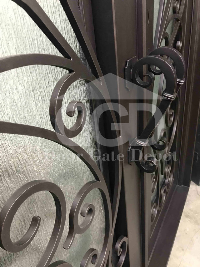 Azalea Front Entry Double Iron Doors | Iron Doors – Luxe Iron Doors