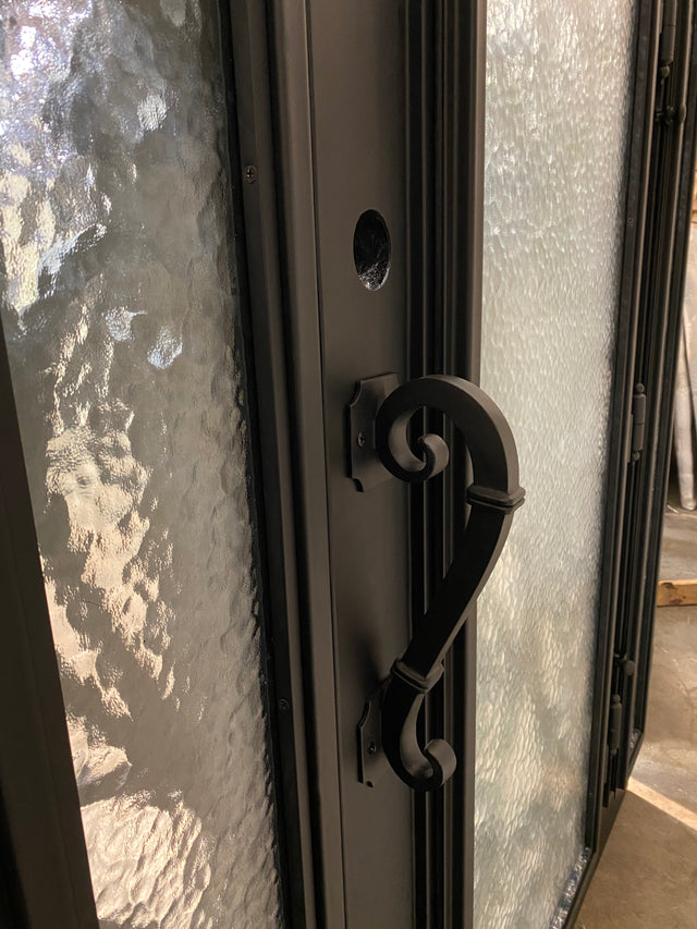 AZALEA - Flat Top Iron Door with Bug Screens-38 1/2 x 97 Wrought Iron ...